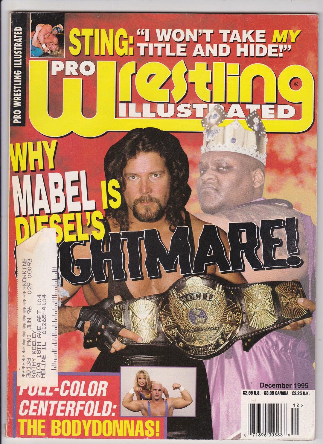 Pro Wrestling Illustrated December 1995 Diesel Kevin Nash Mabel Bodydonnas WWF - Etsy