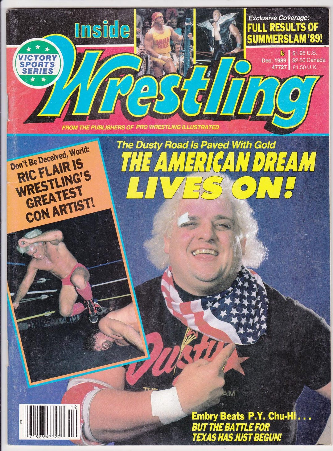 Inside Wrestling Magazine December 1989 Dusty Rhodes Ric Flair WWF ...