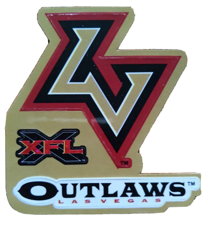XFL Las Vegas Outlaws Football Logo Sticker 2001 Vintage Rare - Etsy