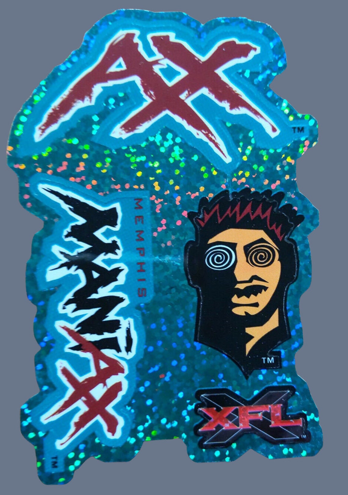 Xfl Memphis Maniax Football Logo Sticker 2001 Vintage Rare | Etsy