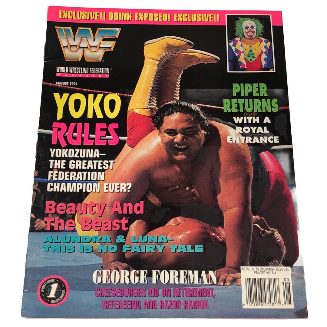 WWF Magazine August 1994 Wrestling Yokozuna Alundra Blayze Doink ...