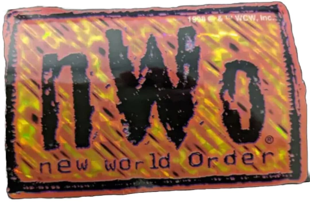 NWO New World Order Sticker WCW Pro Wrestling Wolfpac Wrestling Vintage ...