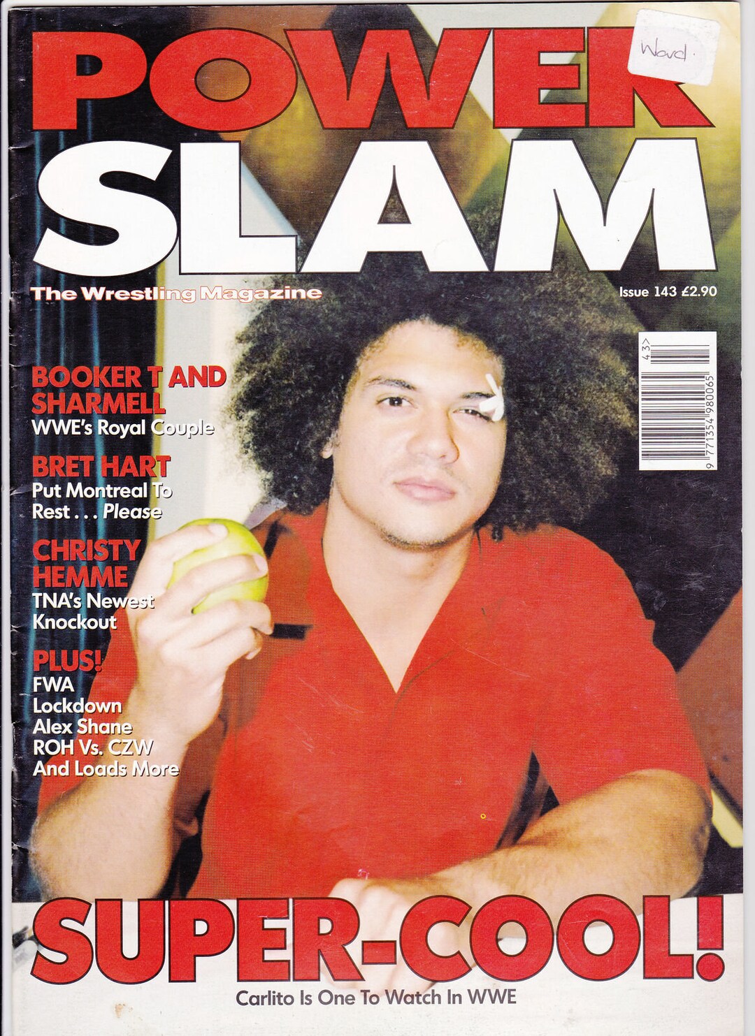 Power Slam Magazine 143 June 2006 Wrestling Carlito Bret Hart Christy ...