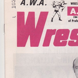 Vintage AWA Wrestling Program Match Card Geoff Portz 1973 Denver ...