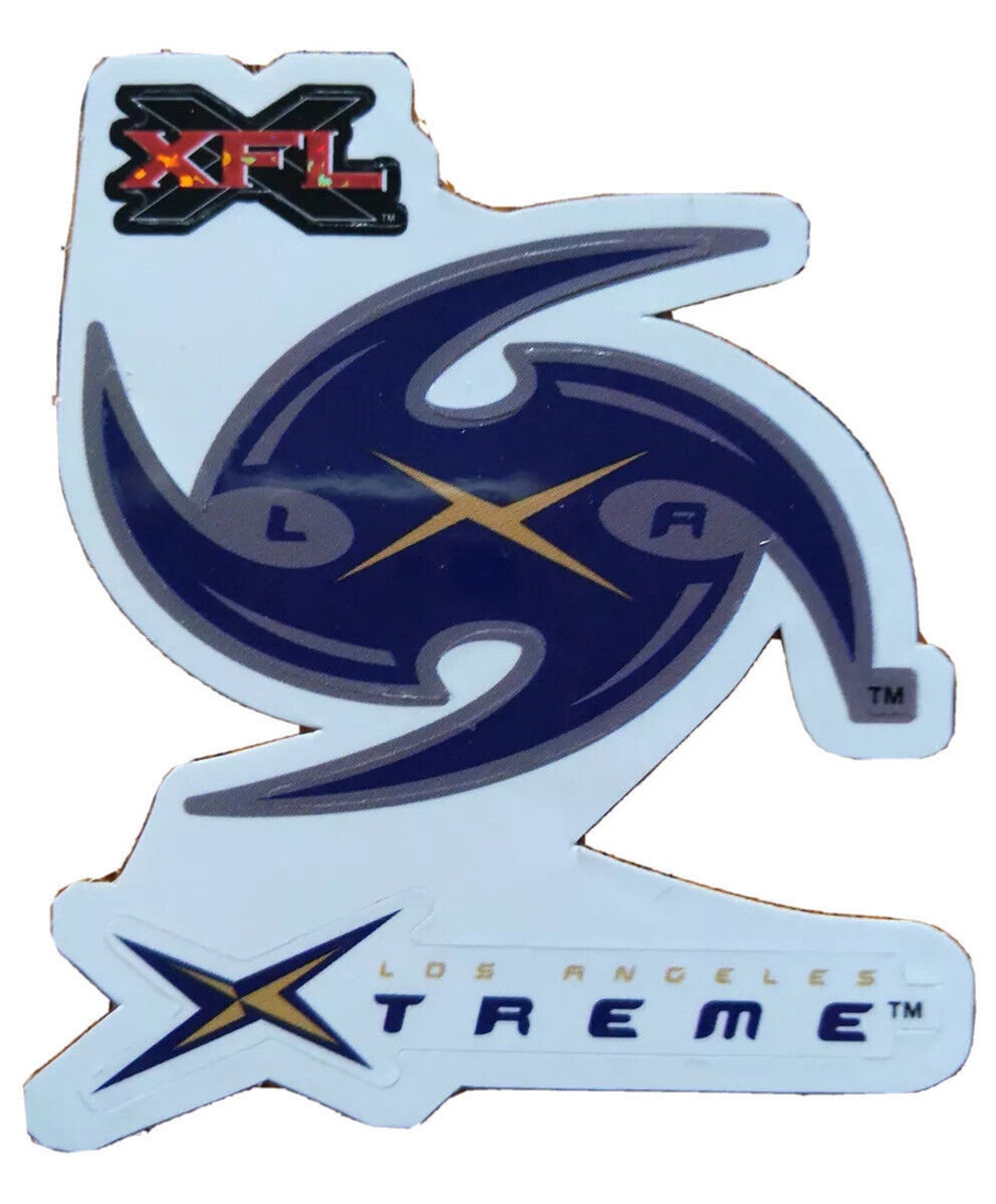 Xfl Los Angeles Xtreme Football Logo Sticker 2001 La Vintage - Etsy