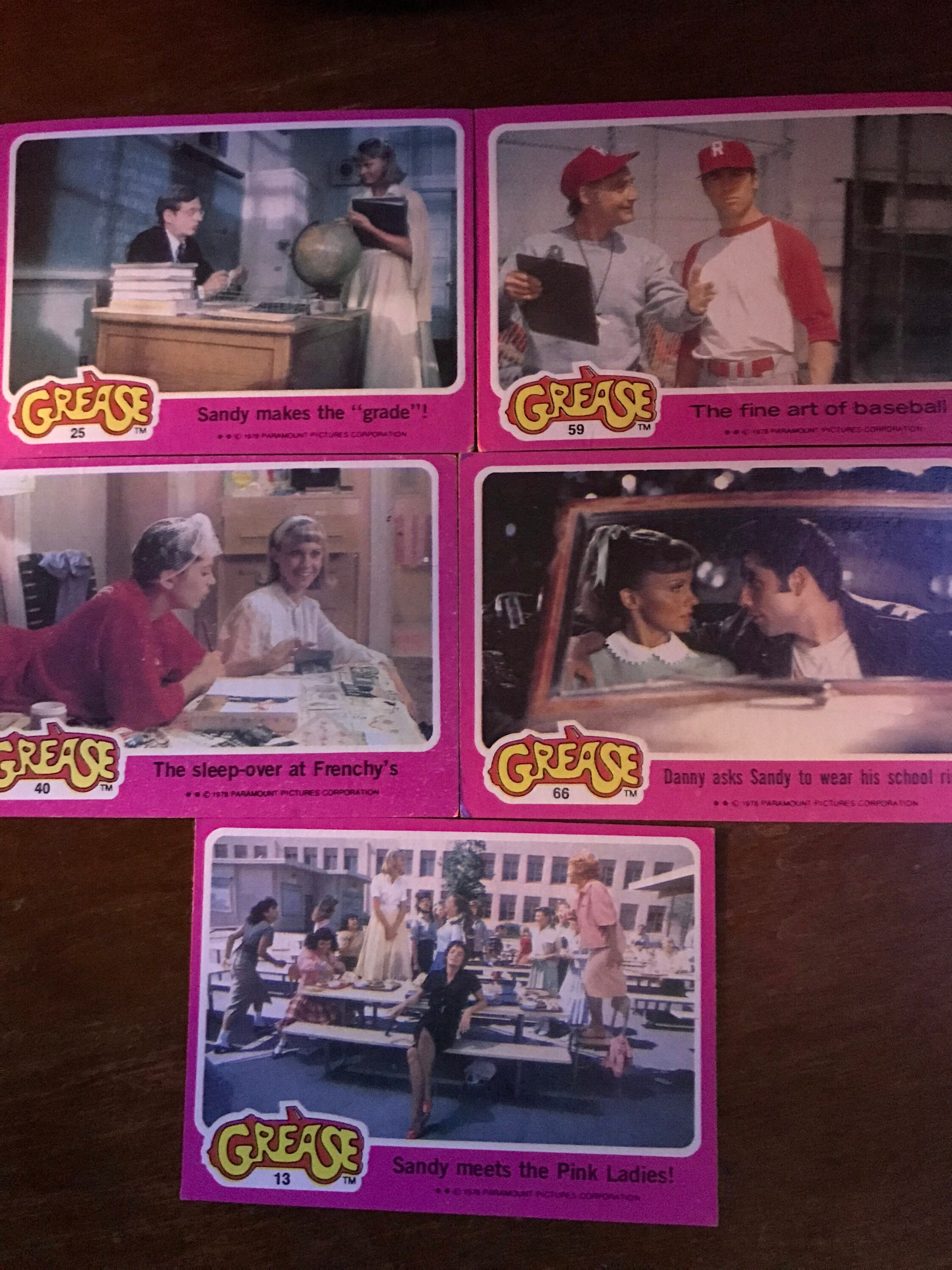 Grease Trading Cards Lot of 5 #13,25,40,59,60 - Etsy