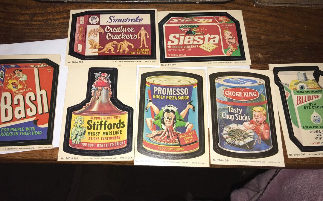 Wacky Labels 1980 Lot of 7 #202,220,258,260,249,216,210 - Etsy