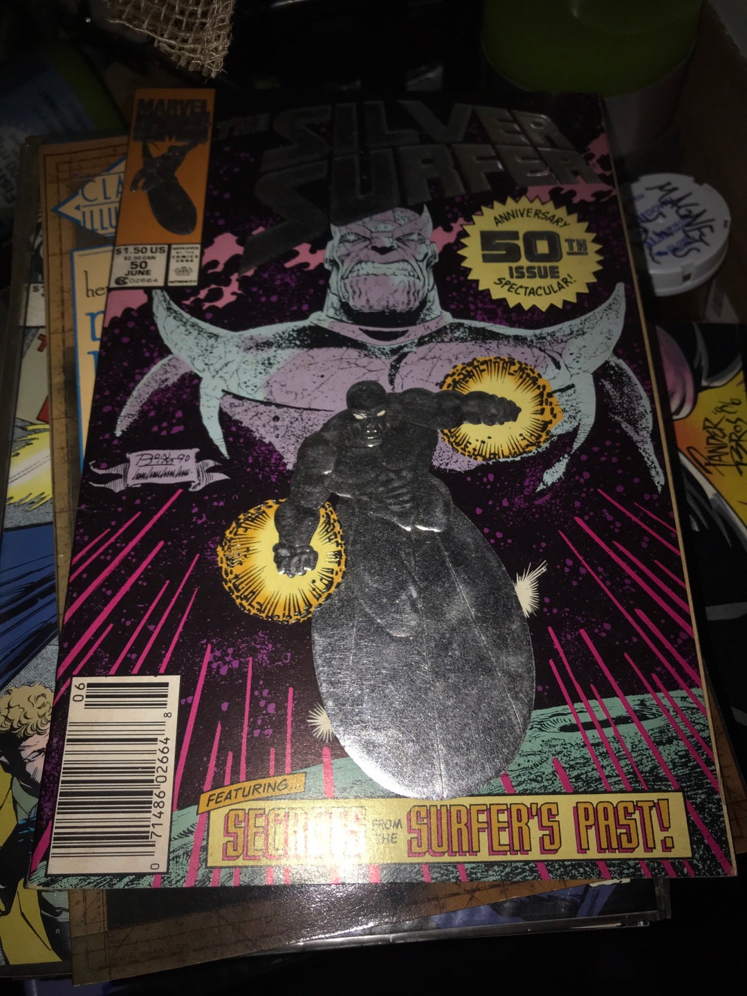 Silver Surfer #50 (1987 Marvel) 50th Anniversary Silver Foil Embossed ...