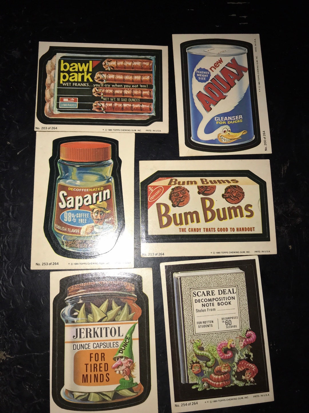 Wacky Packages Trading Cards Lot of 7 #250,251,262,205,245,220,241 - Etsy
