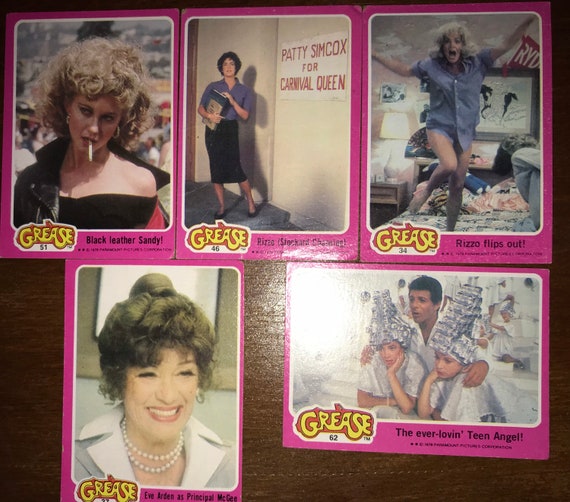 Grease Trading Cards Lot of 5 3437465162 | Etsy