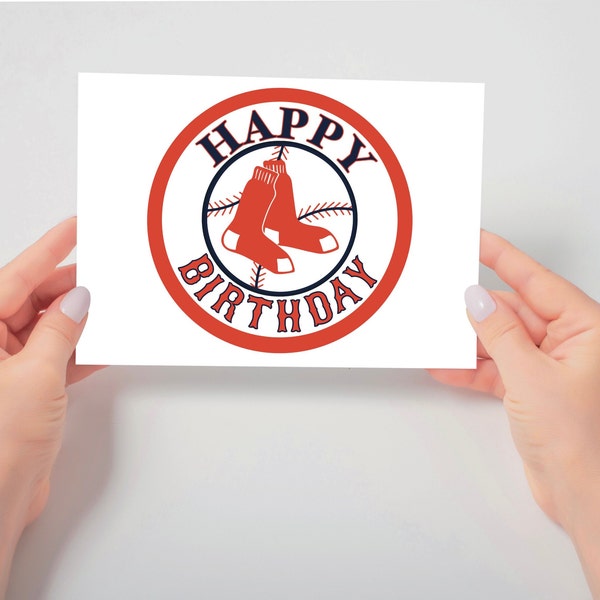 Red Sox Birthday Card - Etsy