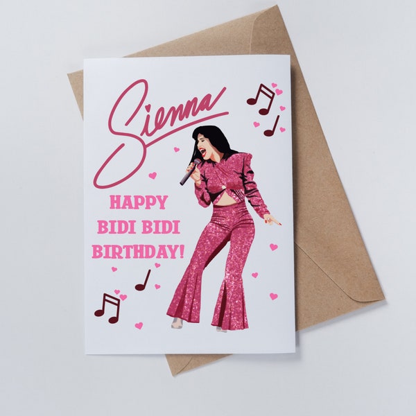 Selena Birthday Card - Etsy