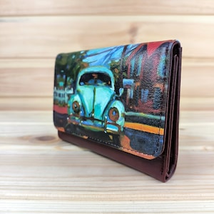 Unisex Wallet With VW Beetle Pattern Colorful Faux Leather Purse ...