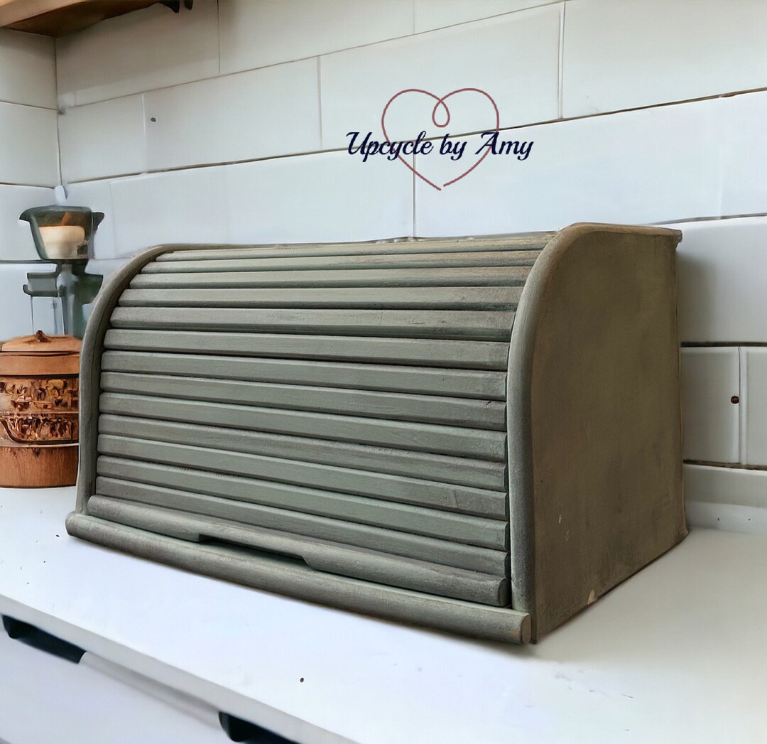 Bread Box. Vintage Inspired Kitchen Storage. Grunge Green Bread Box. - Etsy