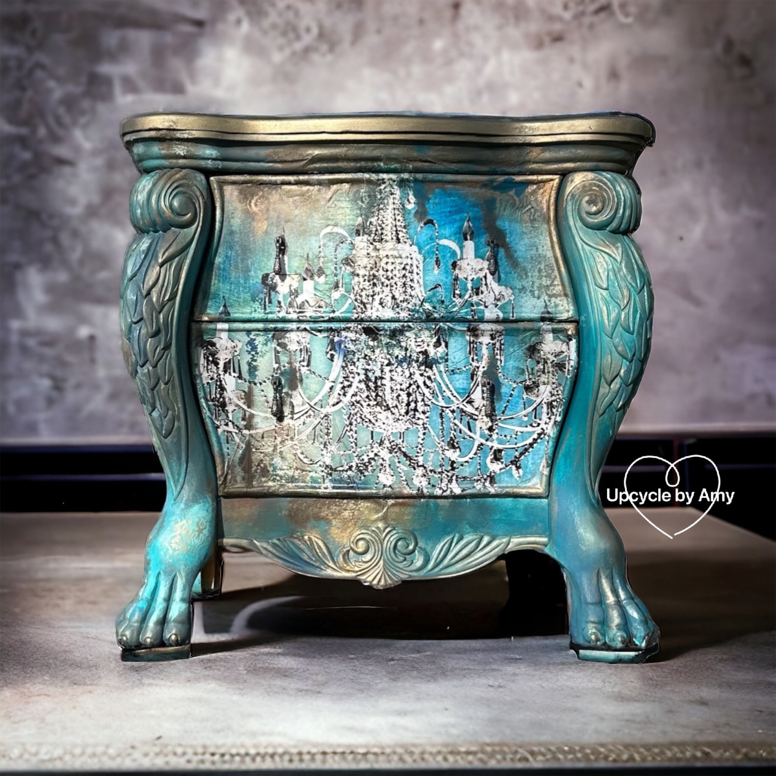 Bombe Chest. Moody Chandelier Accent Chest. Rustic Old World Bombay ...