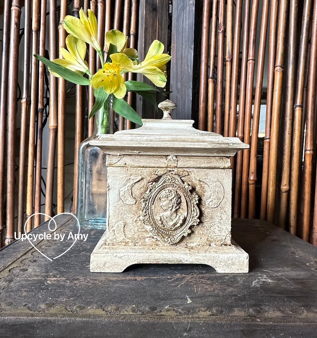French Cameo Jewelry Box: Victorian Style Cream Keepsake - Etsy