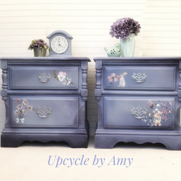 Painted Floral Furniture - Etsy