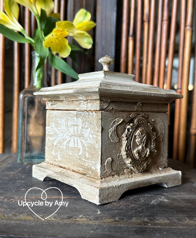 French Cameo Jewelry Box: Victorian Style Cream Keepsake - Etsy