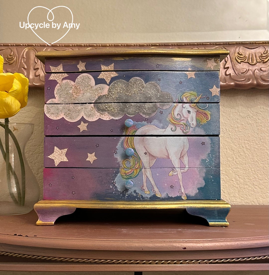 Unicorn Jewelry Box: Whimsical Painted Jewelry Chest for Girls - Etsy