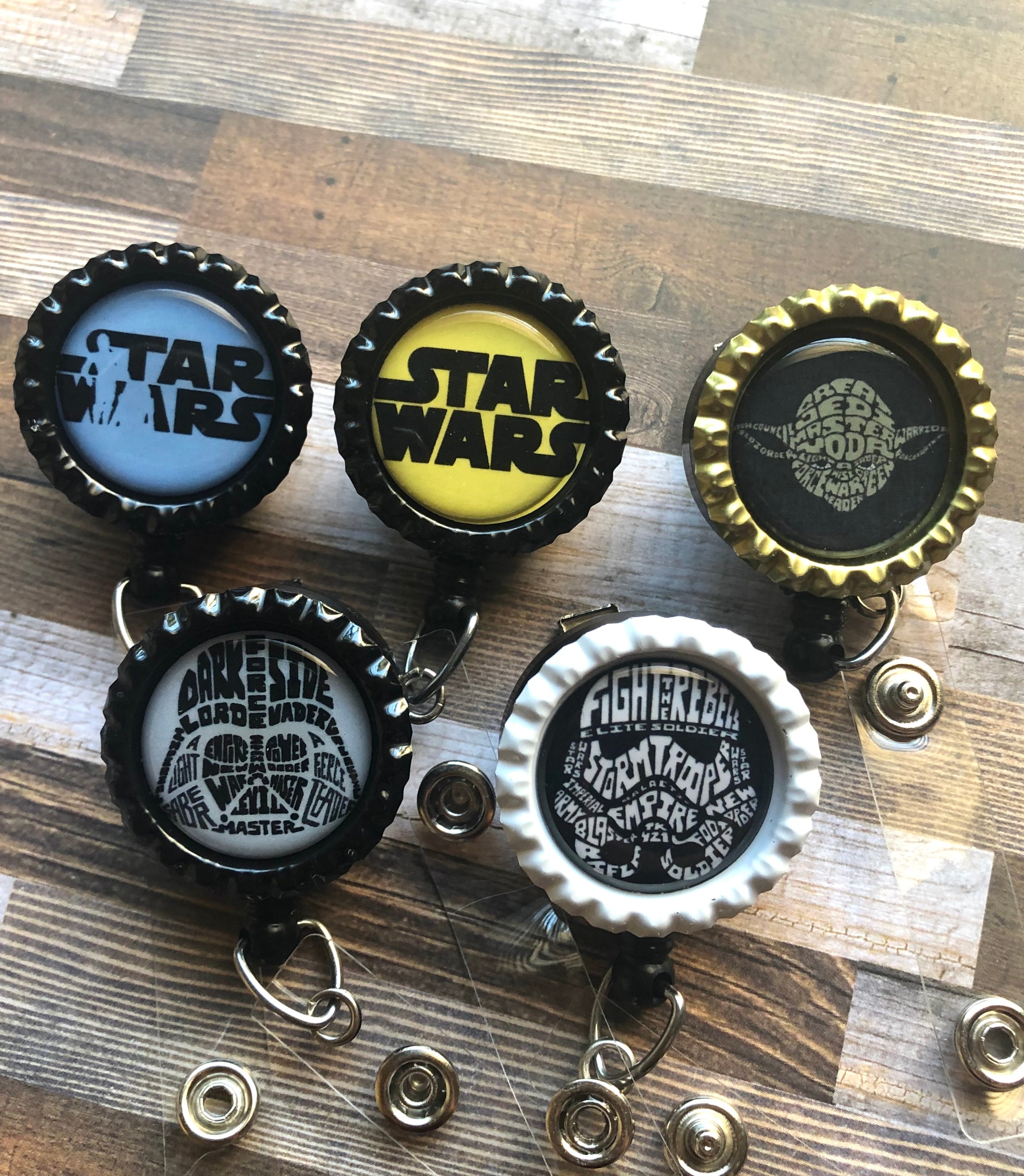 Star Wars Badge Reels alligator backs | Etsy
