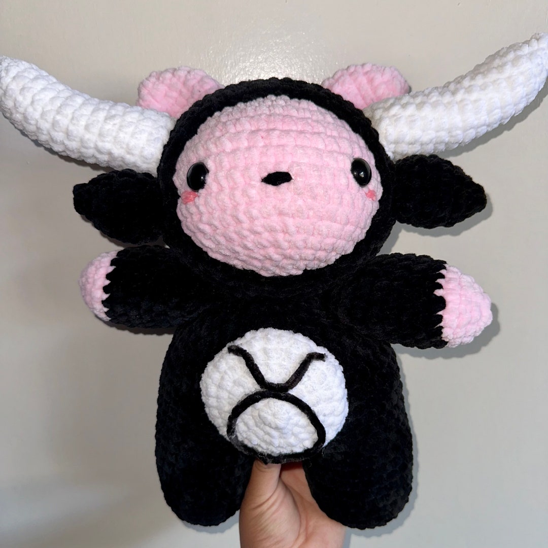 Taurus Bear Plushie - Crochet Taurus Bear Wearing Bull Onesie - Etsy