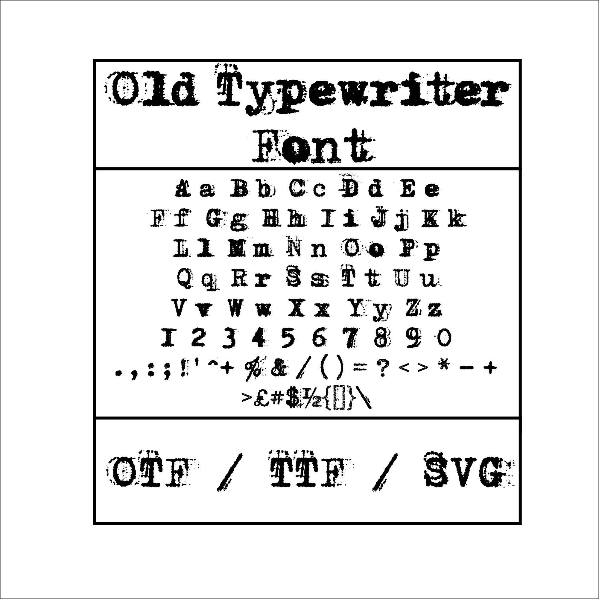 Old Typewriter Font Svg Otf Ttf Vintage Font Handwrit - vrogue.co Old Typewriter Font Svg Otf Ttf Vintage Font Handwrit - vrogue.co