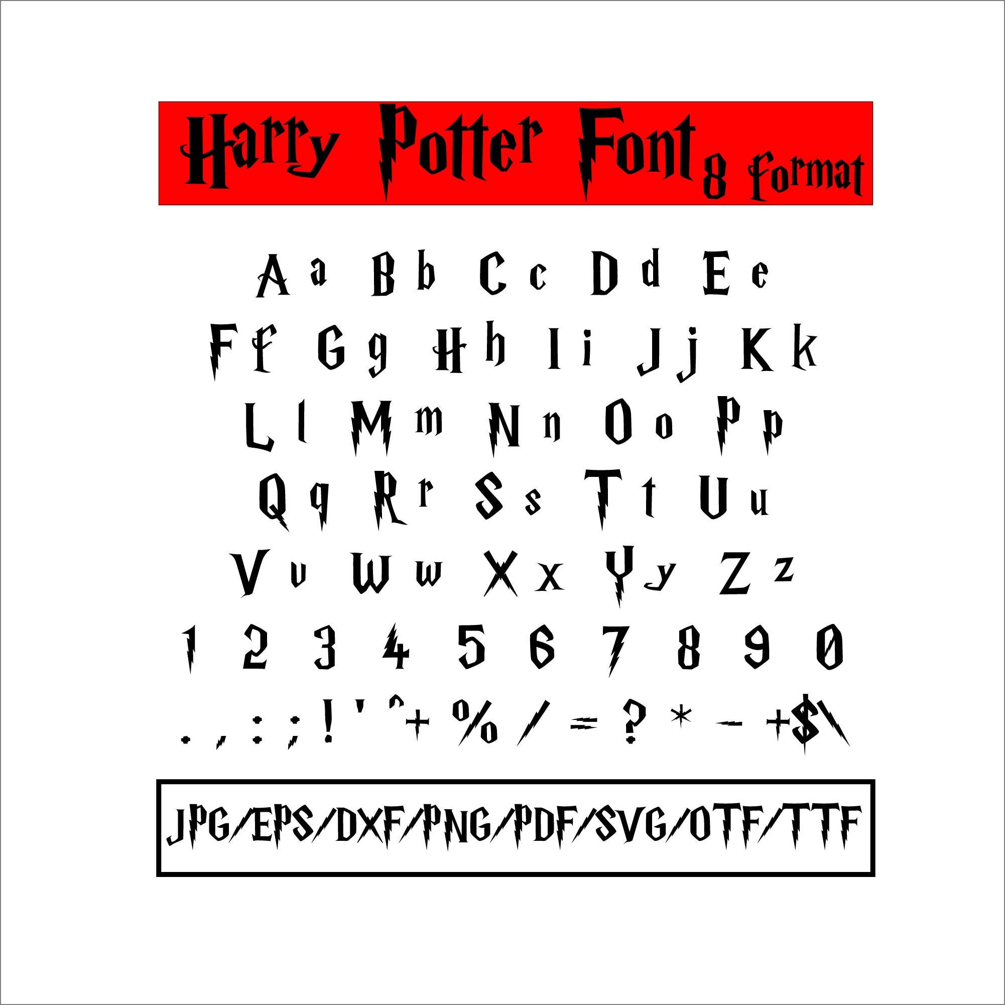 Harry Potter Font Printable