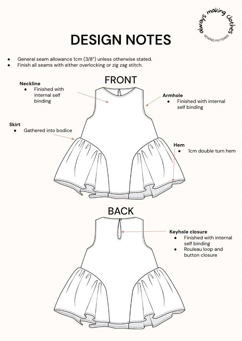Girls Ruffle Dress Sewing Pattern PDF | Beginner Sleeveless Summer ...