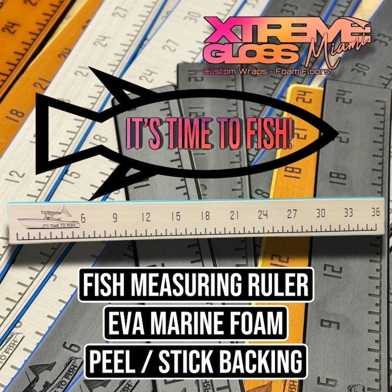 Adhesive Fish Ruler: Marine EVA Foam, Boats & Kayaks (24/36 Inch ...