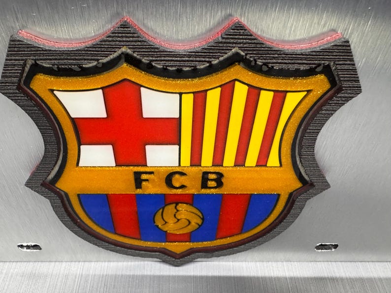 Barça FC Barcelona 3D Vanity License Plate Car Tag Soccer Fan Fanatico ...