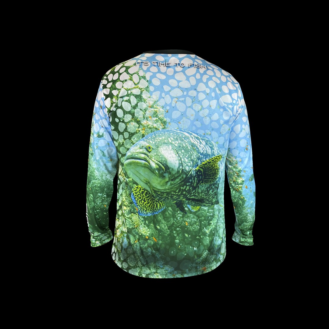 Grouper Fishing Long Sleeve Performance T-shirt UV Protection Outdoors ...