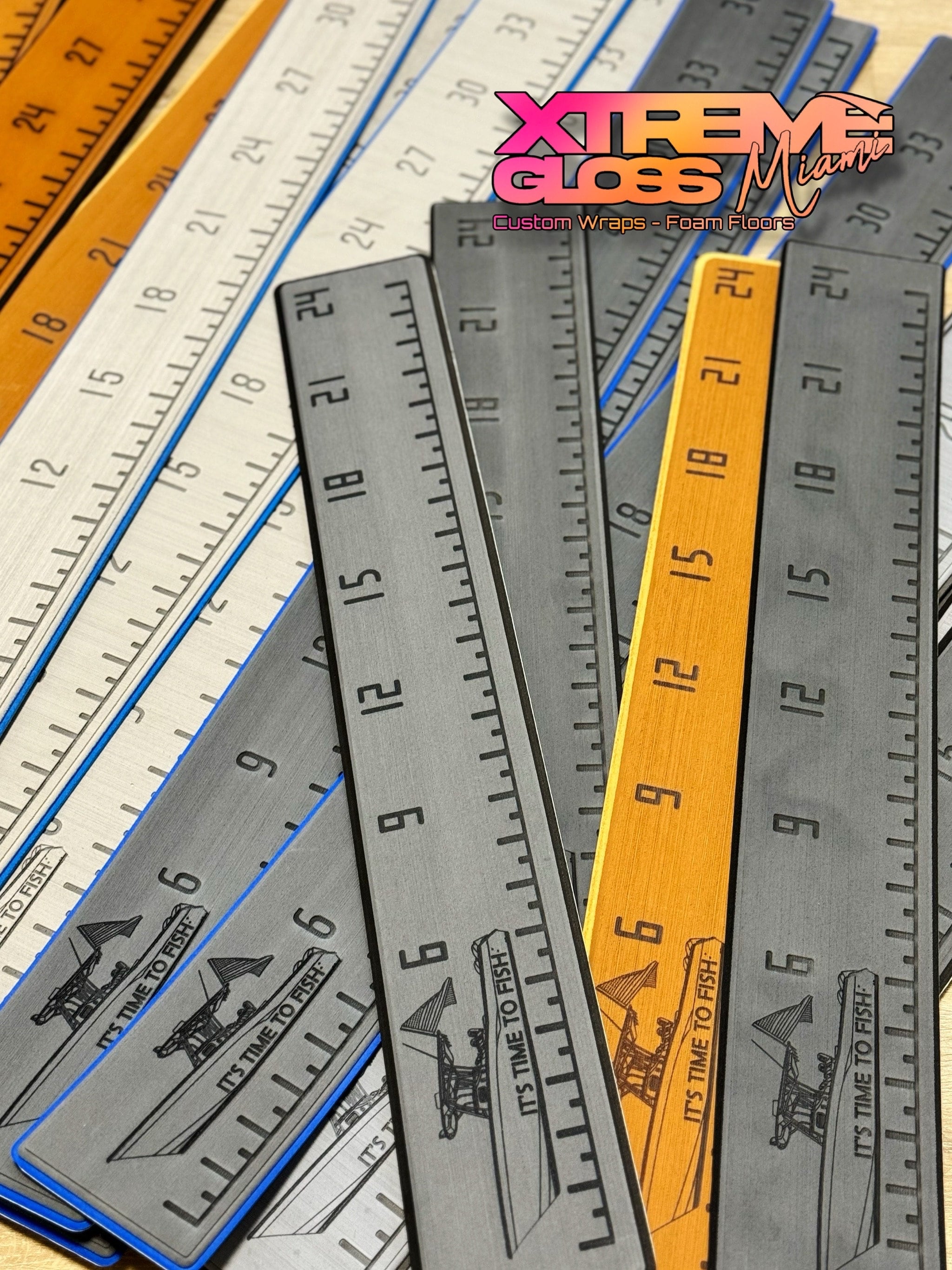 Adhesive Fish Ruler 24" 36" Boats, Kayaks, Coolers Marine EVA Foam Made ...