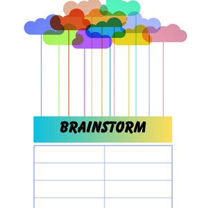 Brainstorm Activity Sheet - Etsy