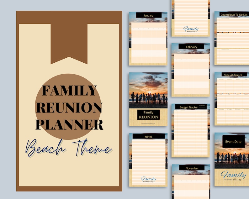 Family Reunion Planner – Beach Themed - Etsy