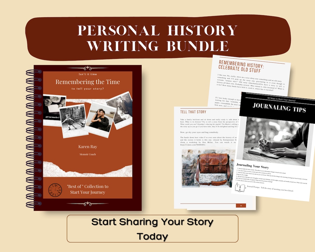 Personal History Writing Bundle - Etsy