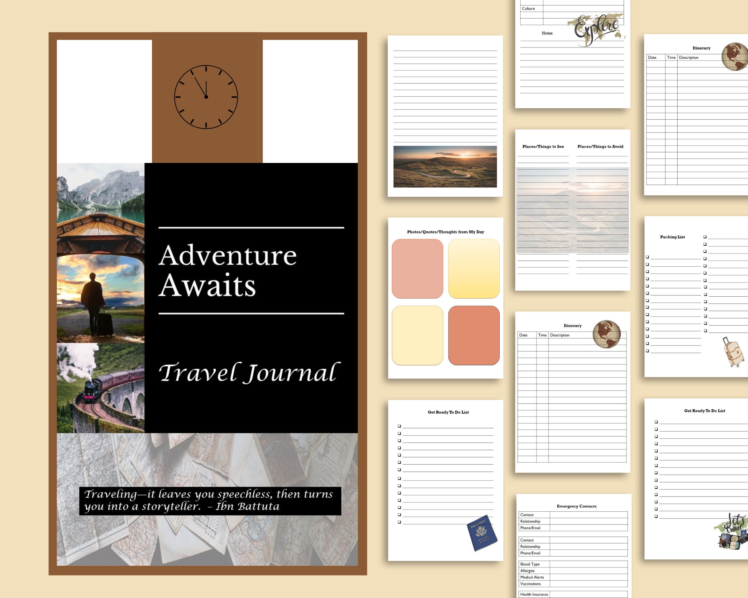 Adventure Travel Journal and Planner - Etsy