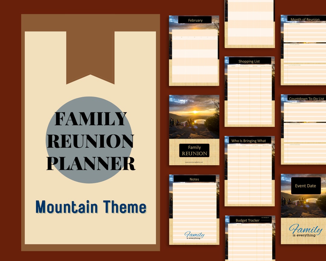 Family Reunion Planner – Mountain Theme - Etsy