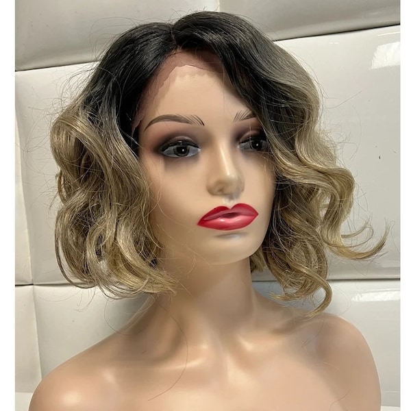 Side Part Short Blonde Wig - Etsy