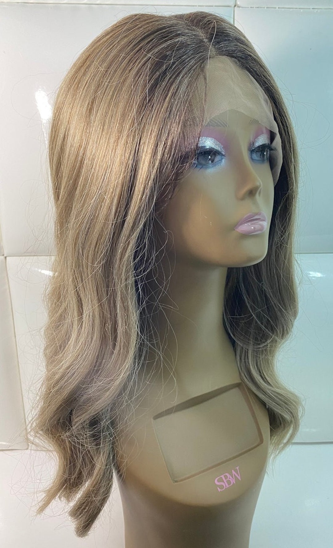 Long Ash Wheat Blonde Synthetic Lace Front Wig, 20 Inch - Etsy