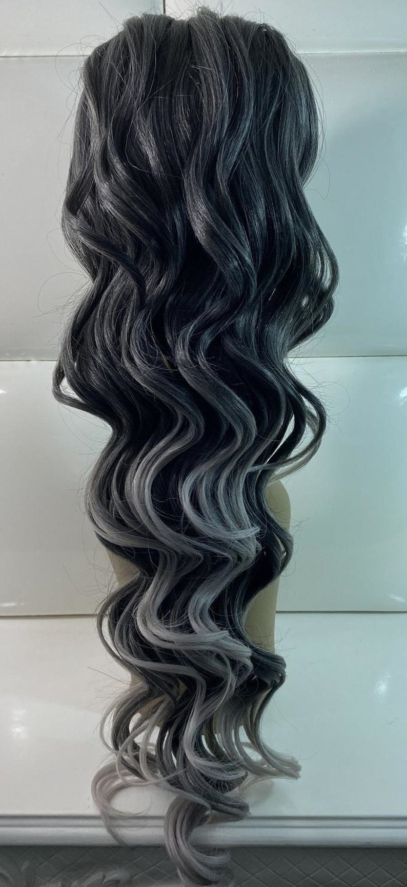 SILVER GREY GRAY Drawstring Ponytail Extension Human Hair & - Etsy