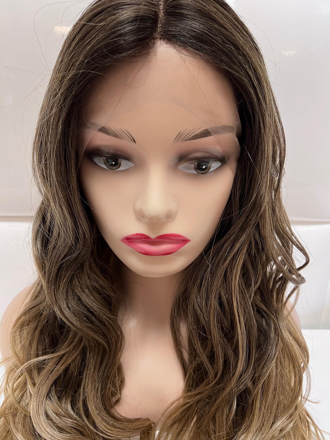DARK TOFFEE BLONDE Lace Front Wig - Extra Long Length - Deep Part ...