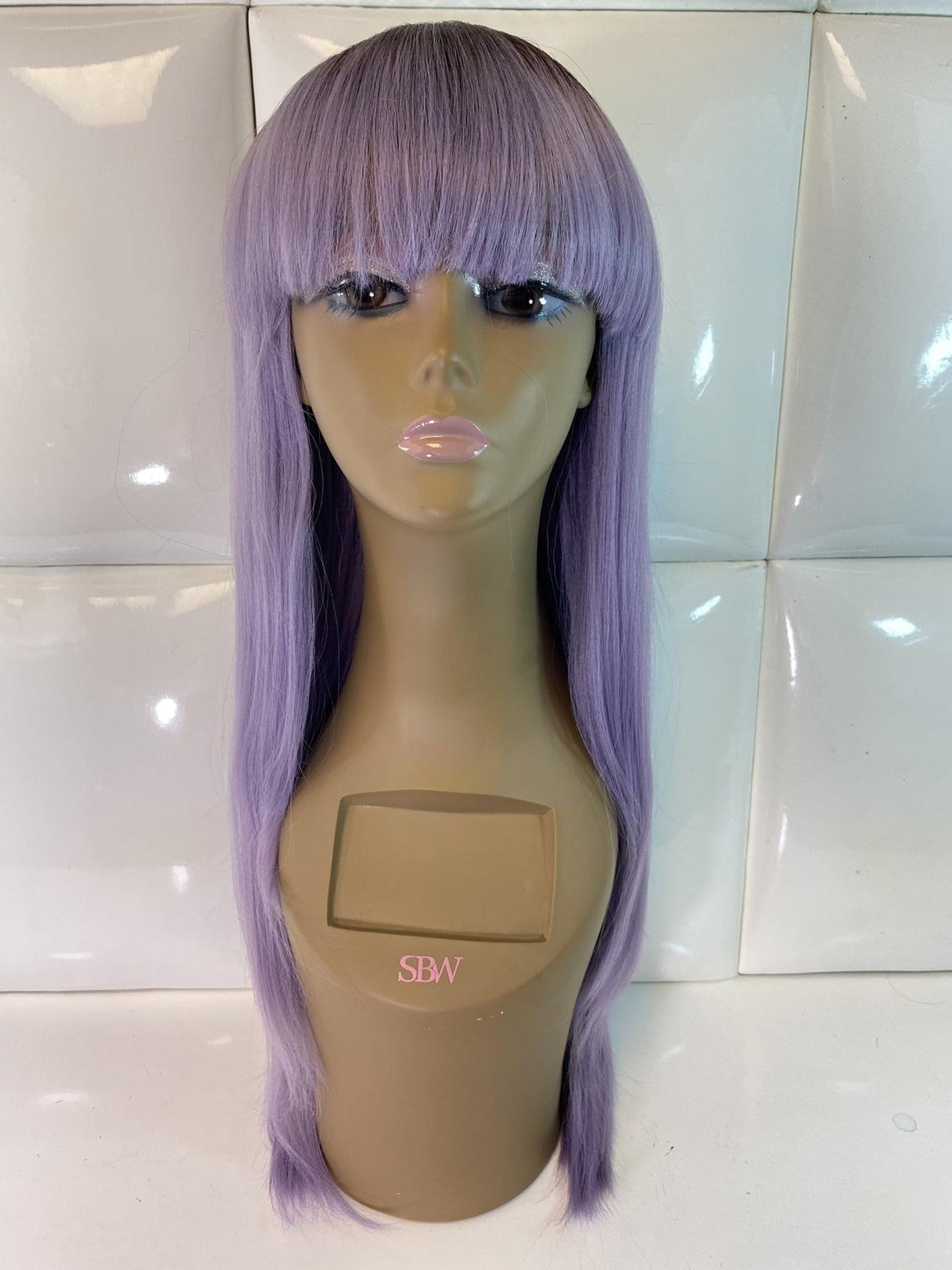 Full Wig Light PURPLE LILAC LAVENDER Long Sleek Straight - Etsy