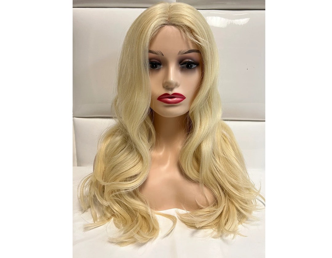 LIGHT BLONDE Lace Front Wig - Messy Waves Wavy Fairycore * Alternative ...