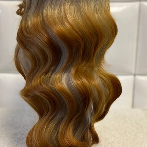YELLOW PLATINUM BLONDE Dark Roots Lace Part Wig Multicolor 26 Chunky ...