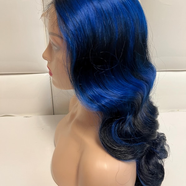 Blue Lace Front Wig - Etsy