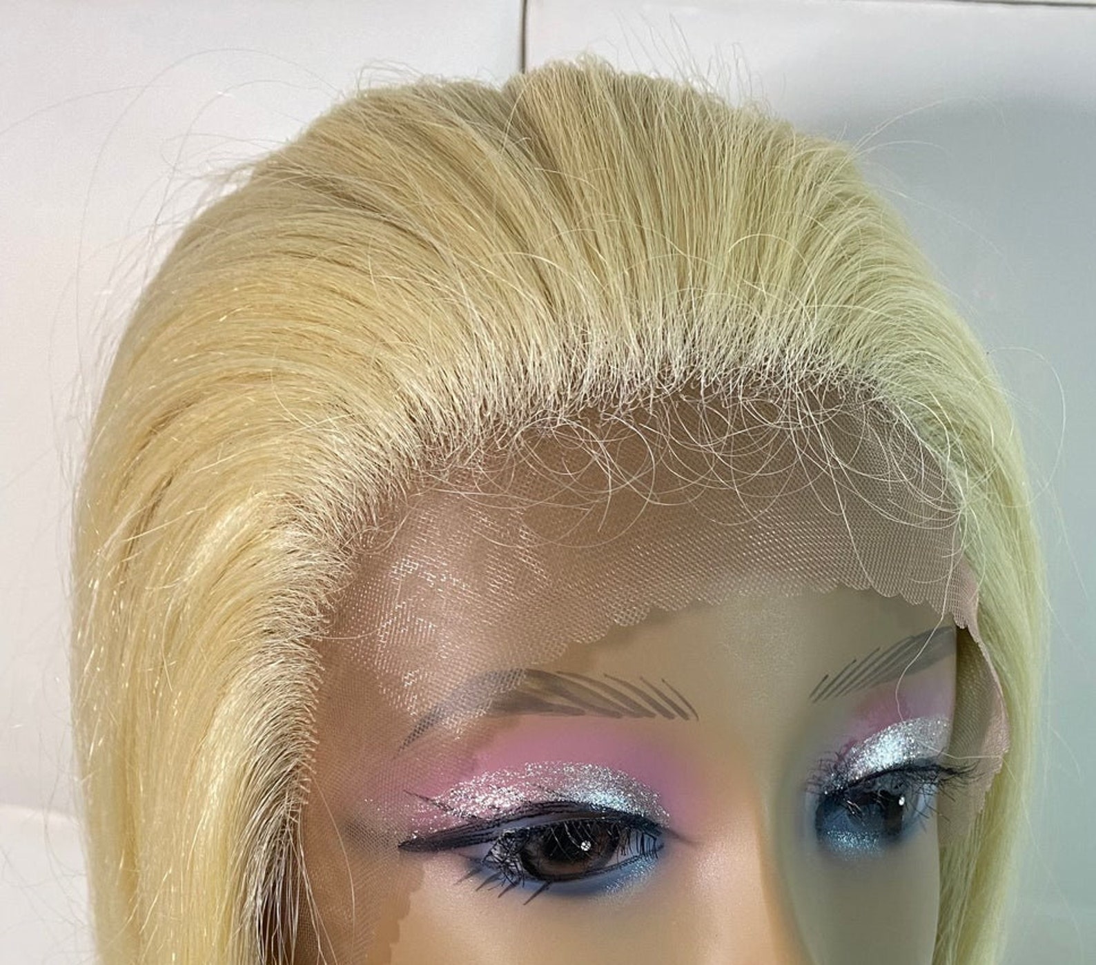 36 INCHES LIGHT BLONDE Lace Front Wig Extra Long Straight - Etsy