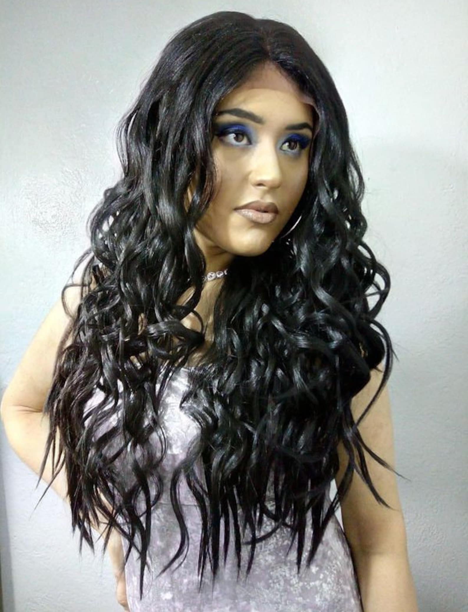 Synthetic Lace Front Wig Long Loose Beach Waves Mermaid - Etsy