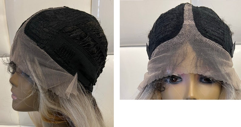 YELLOW PLATINUM BLONDE Dark Roots Lace Part Wig Multicolor - Etsy