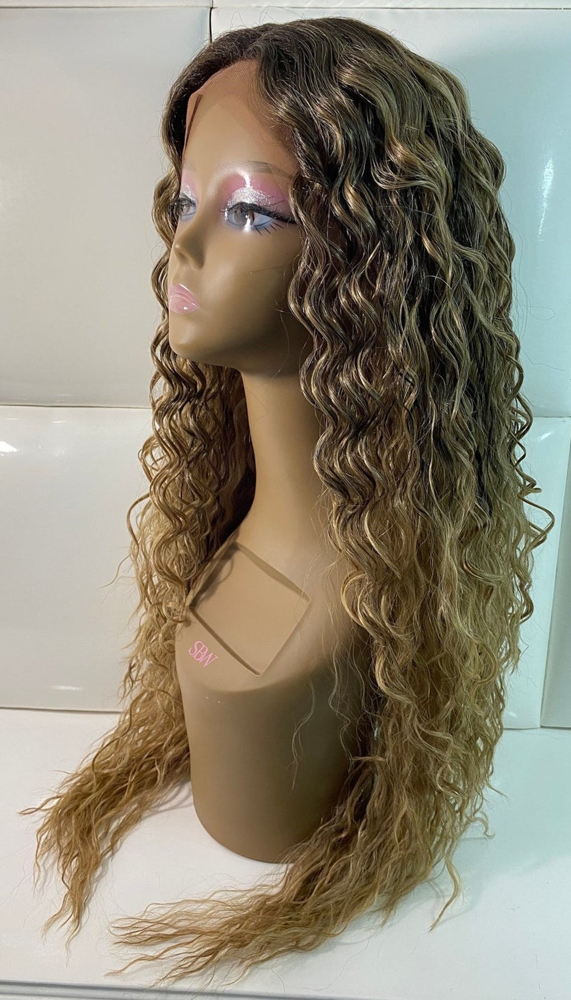 Swiss Lace Front Wig TOFFEE BLONDE Extra Long Deep Part - Etsy