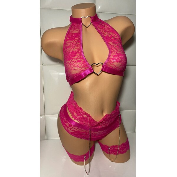 Hot Pink Lace Panties Etsy